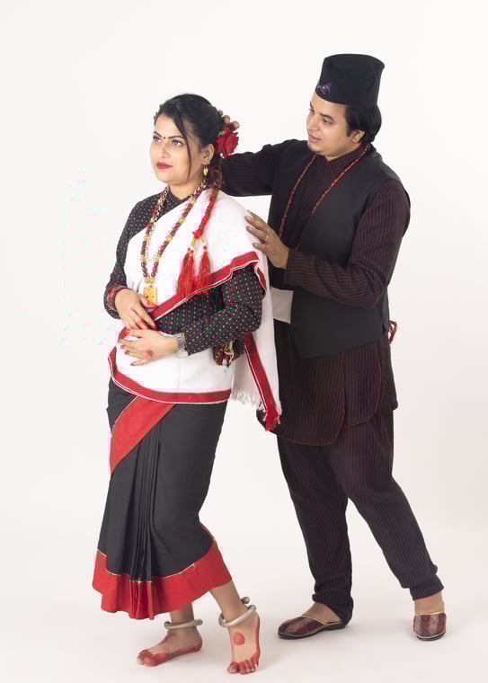 A beautiful Newari couple - Photos Nepal