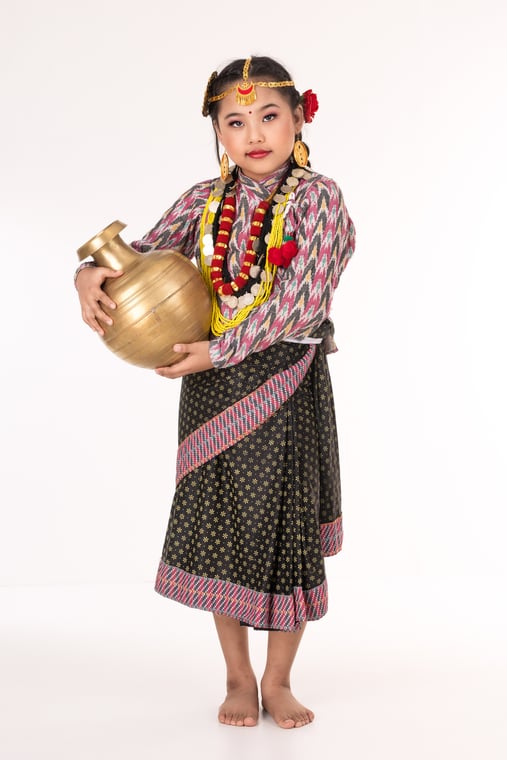 A beautiful and hardworking girl carrying Gagro - Photos Nepal