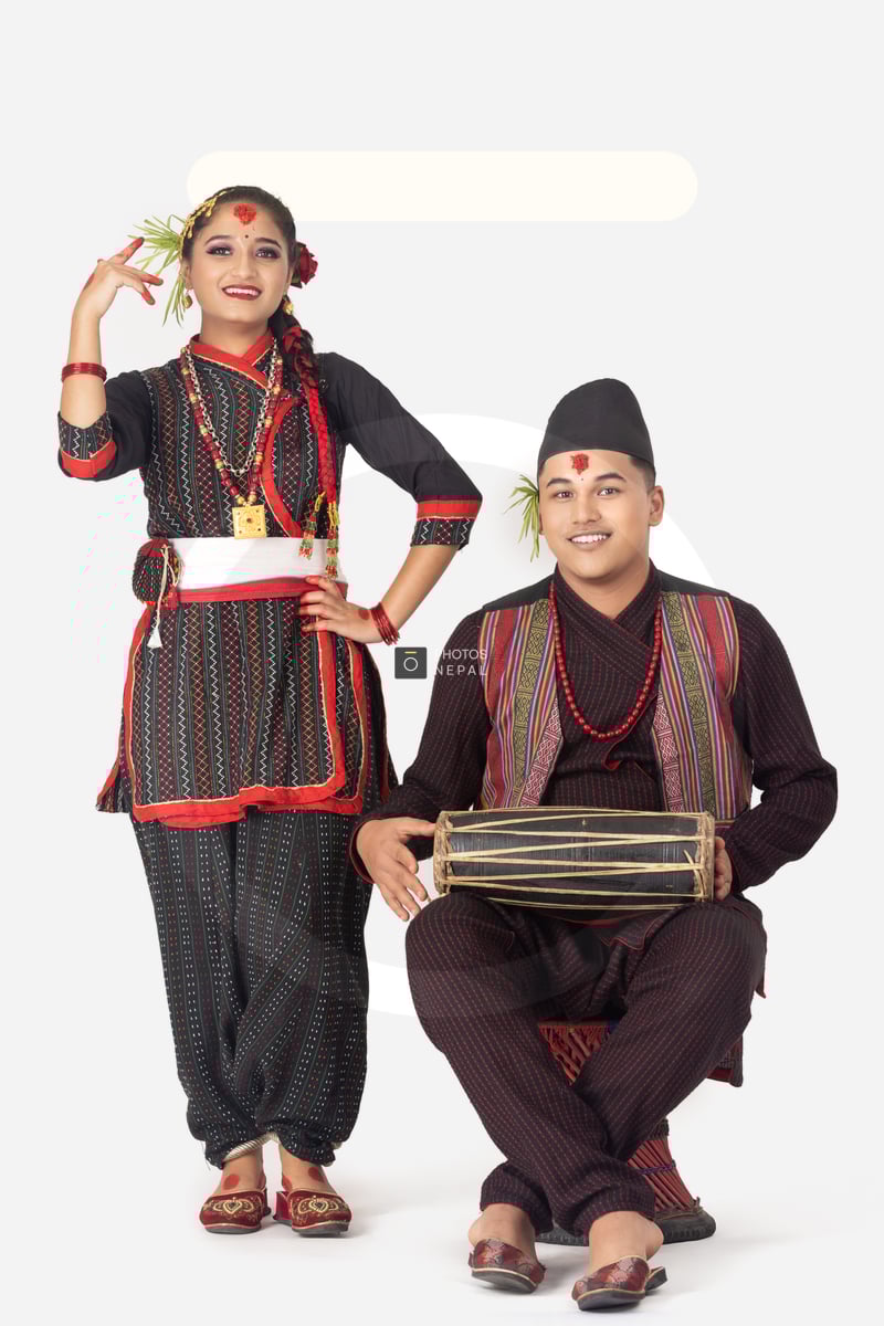 A Lovely Couple Dancing And Enjoying Music During Dashain Photos Nepal