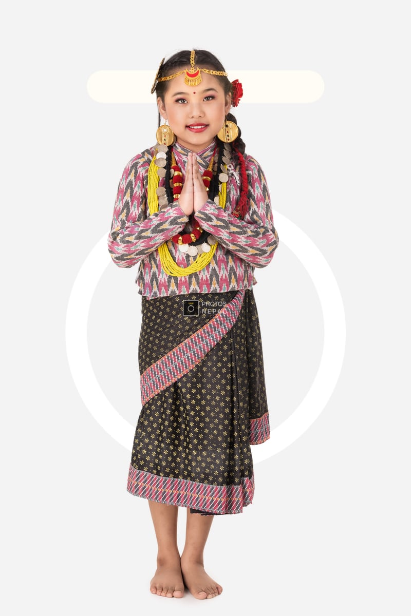 A Pleasant Female Child Making The Nepali Formal Greeting Namaste a-pleasant-female-child-making-the-nepali-formal-greeting-namaste