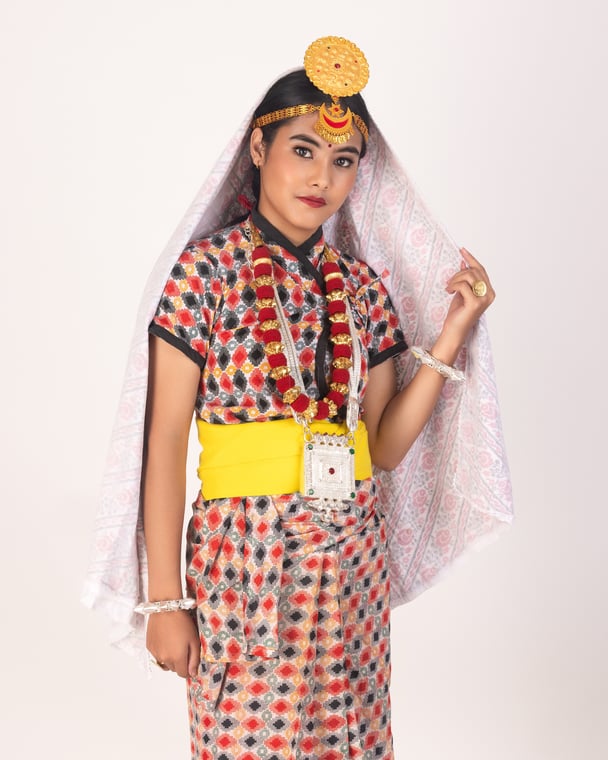 Young and Charming Nepali girl in Traditional Limbu Attire - Photos Nepal