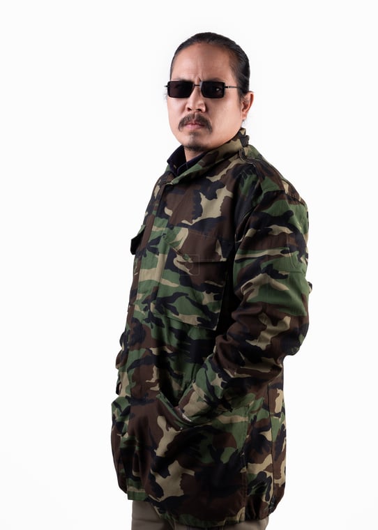 Gorkhali in Style: Nepali Soldier Poses in Army Jacket and Retro ...