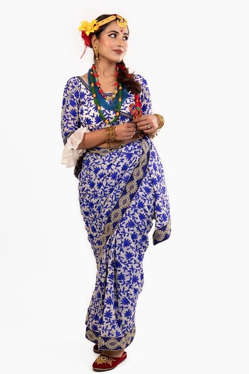 Nepali Culture: Full-length Photo of a Nepali Girl in Traditional ...