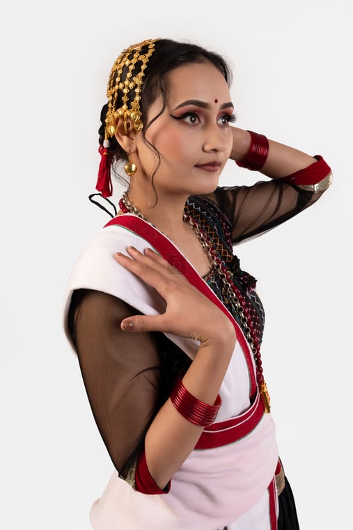 Portrait of Beautiful Newarni Girl with Traditional Newari Jewelry and ...