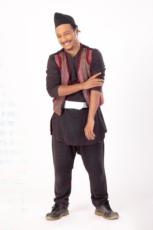 A Handsome Newari Man smiling - Photos Nepal