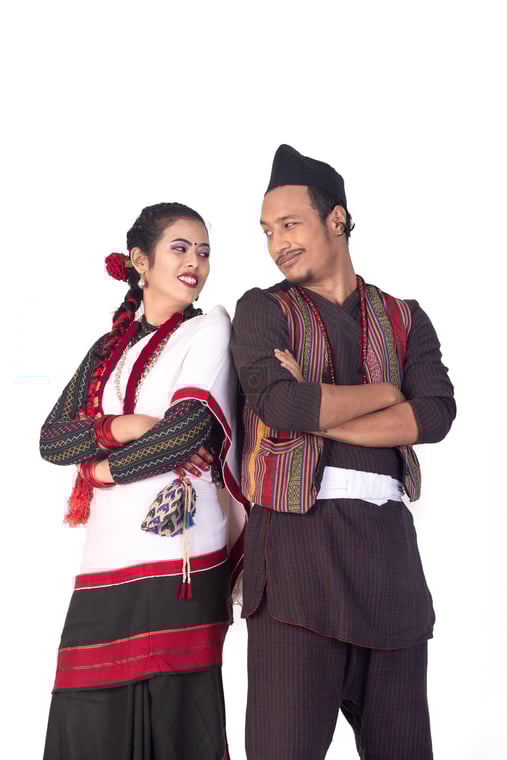 Newari Couple Looking each other - Photos Nepal