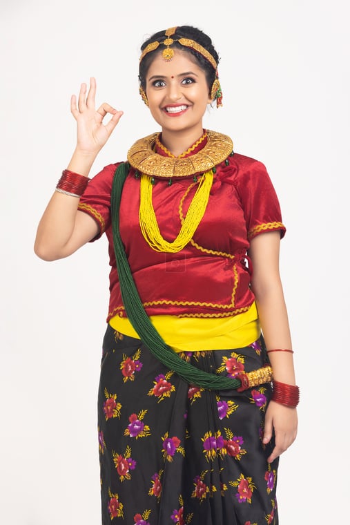 Traditionally dressed Nepalese women shows likeness - Photos Nepal