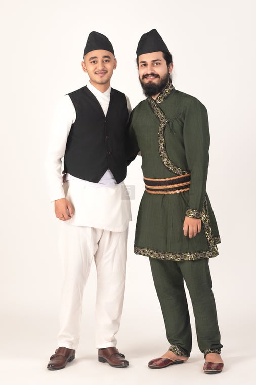 Two Nepalese men posing for the Camera - Photos Nepal