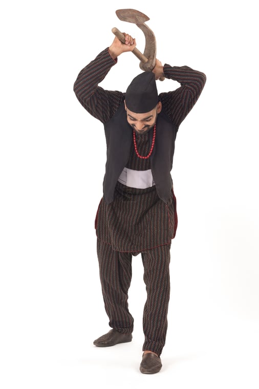 A guy using Kodalo for farming - Photos Nepal