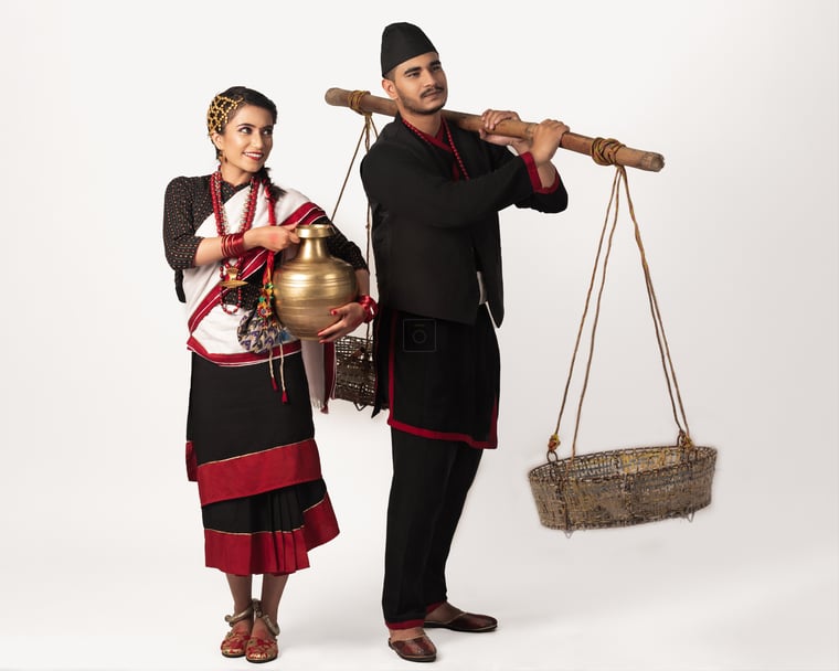 A Newari Couple - Photos Nepal