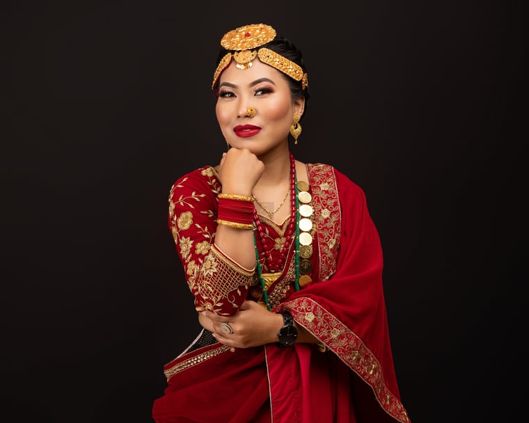Beautiful Magar Bride In Authentic Magar Bridal Wear And Jewellery Photos Nepal