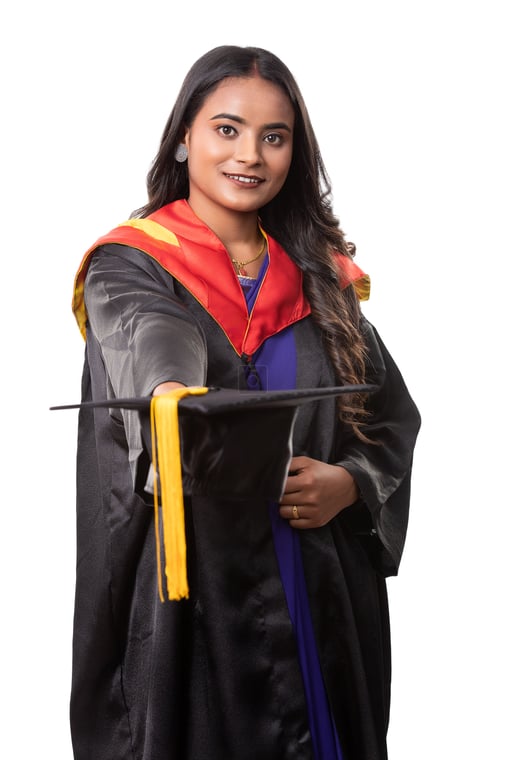 Graduation Commercial stock image of Nepali Woman Holding Graduation ...