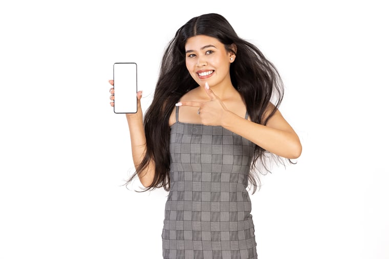 Young Indian Woman with Smartphone: Embracing Technology in a Digital ...
