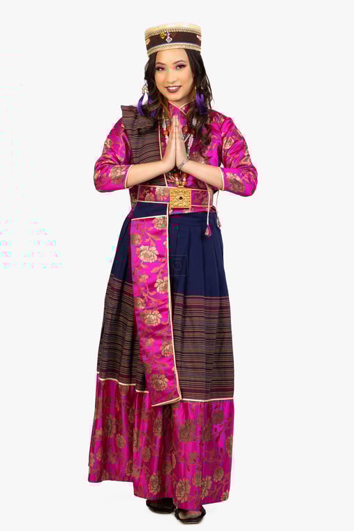 Beautiful Tamang Girl in Traditional Tamang Dress - Ideal for Nepali Restaurants and Cultural ...