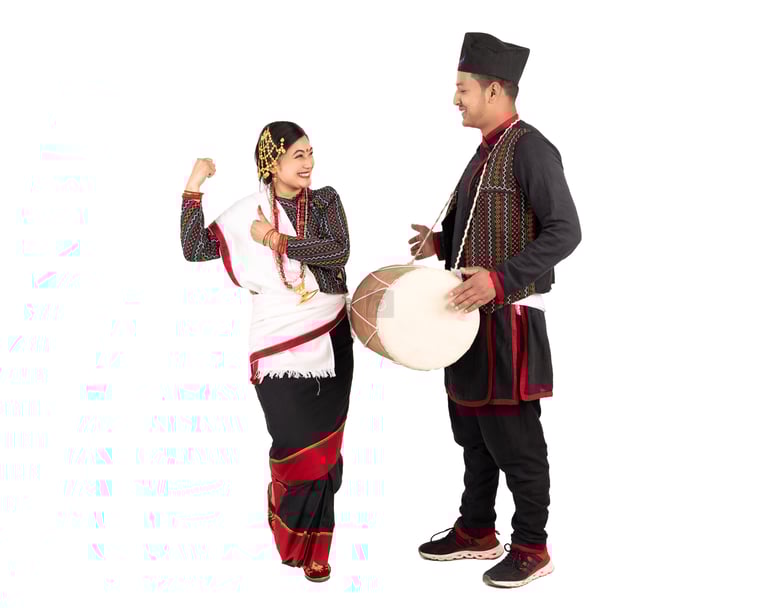 Celebrating Newari festival- Playing Dhime Newari Musical Instrument ...